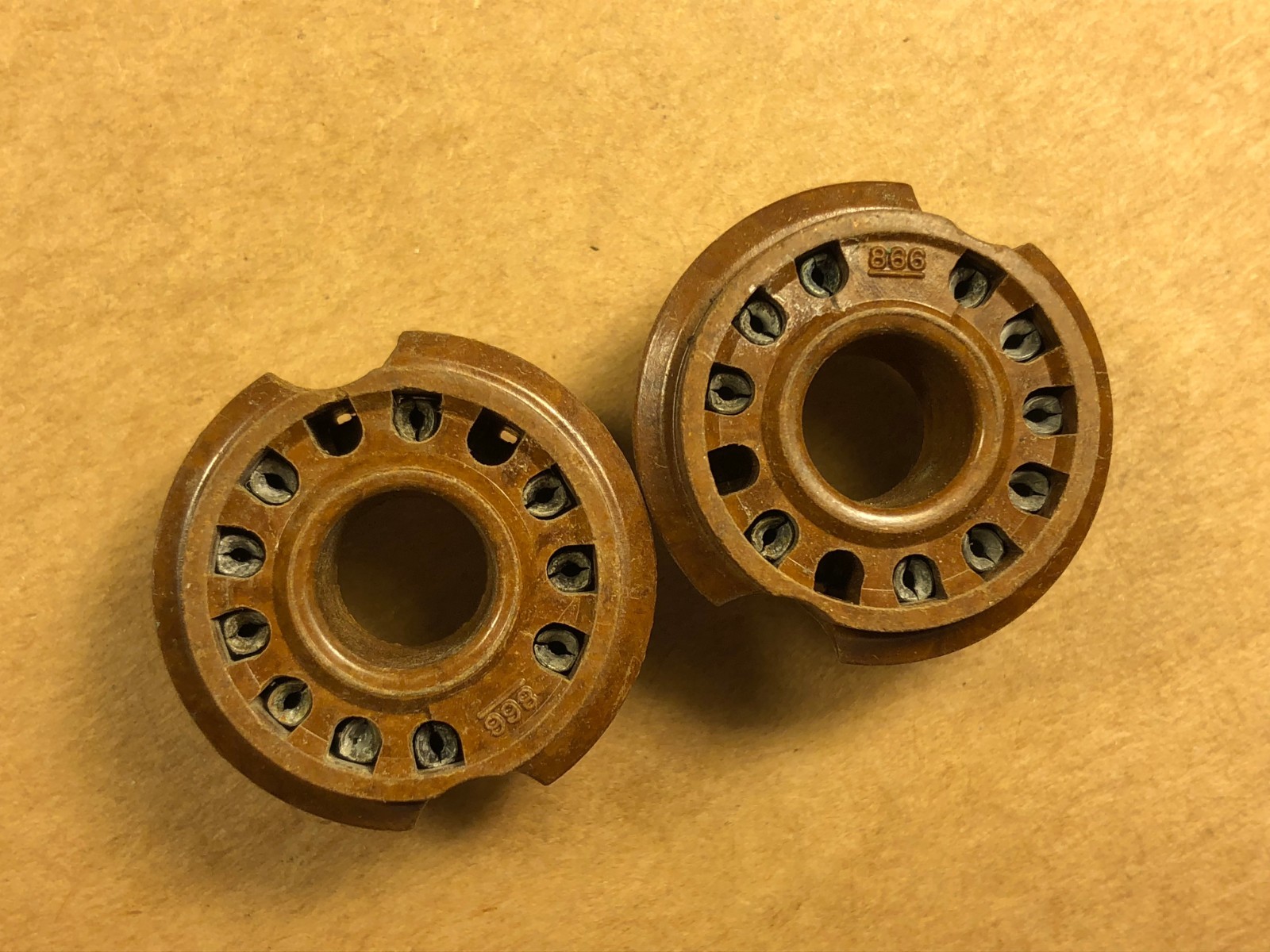 2 NOS Vintage 12-Pin Compactron Vacuum Tube Sockets PC MOUNT Ham Radio ...