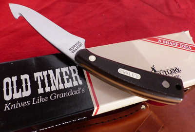 Schrade USA Old Timer 158OT 7-3/8" Guthook Skinner Full Tang Sheath ...