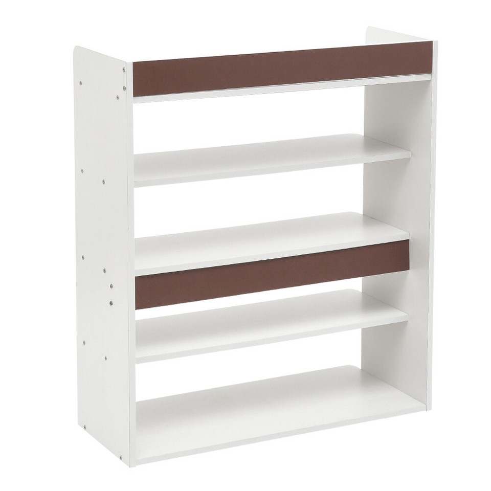White Wooden Shoe Cabinet Hallway Boot Shoe Storage Rack Footwear ...