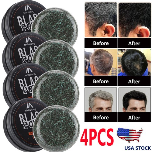 4x Gray Gone Soap - Gray Gone Bar Shampoo, Gray Hair Coverage Soap for ...