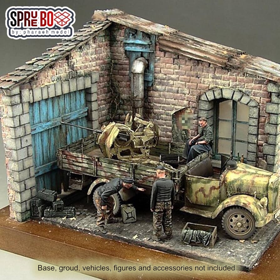 1/35 diorama European Bungalow building assembly kit (Building only) | eBay