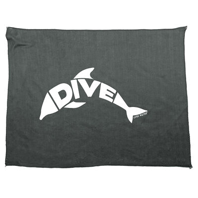 Ow Dolphin Dive Novelty Tea Towel cleaning cloth Dish Kitchen Scuba ...