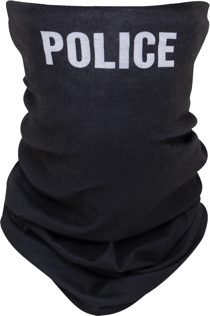 Black Police Multi-Use Tactical Neck Gaiter Face Mask Balaclava Cycling ...
