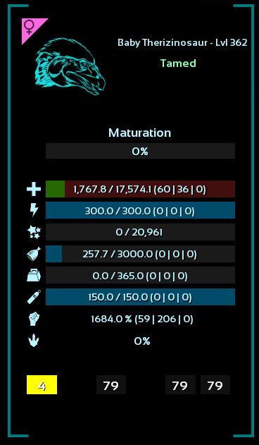 ARK Survival Ascended TOP STATS Batman Therizinosaur (Theri) - PC/XBOX ...
