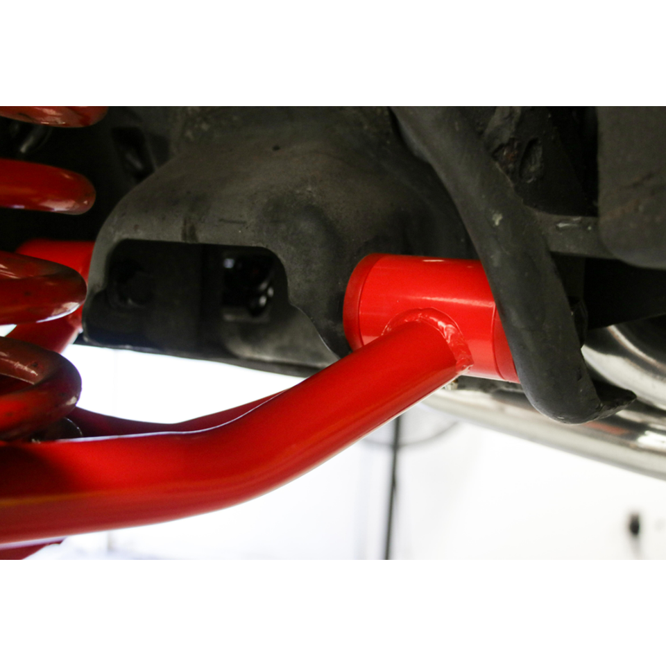 BMR Non-Adj Lower A-Arms Standard Ball Joint Spring Pocket Red For Ford ...