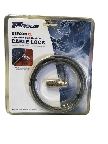 TARGUS Defcon CL Notebook Combination, Cable Lock W/O "Key" PA410U | eBay