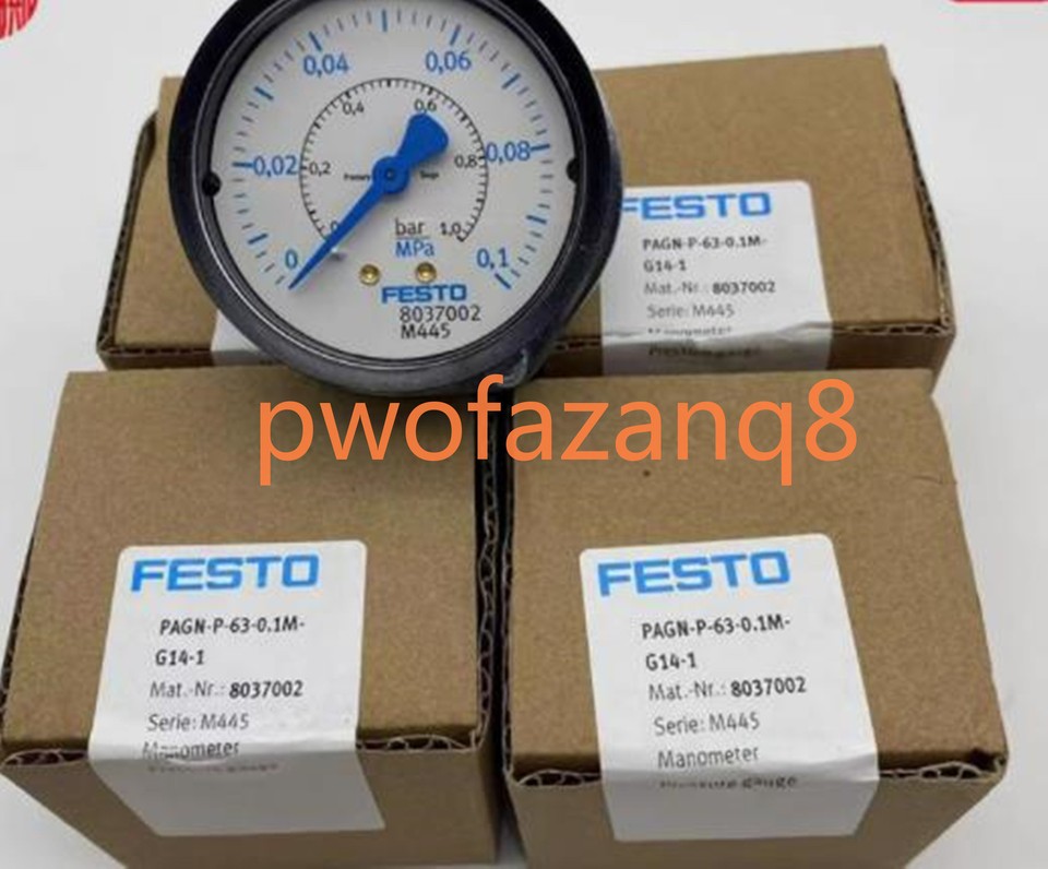 1 PCS NEW IN BOX FESTO Manometer Durchmesser PAGN-P-63-0.1M-G14-1 ...