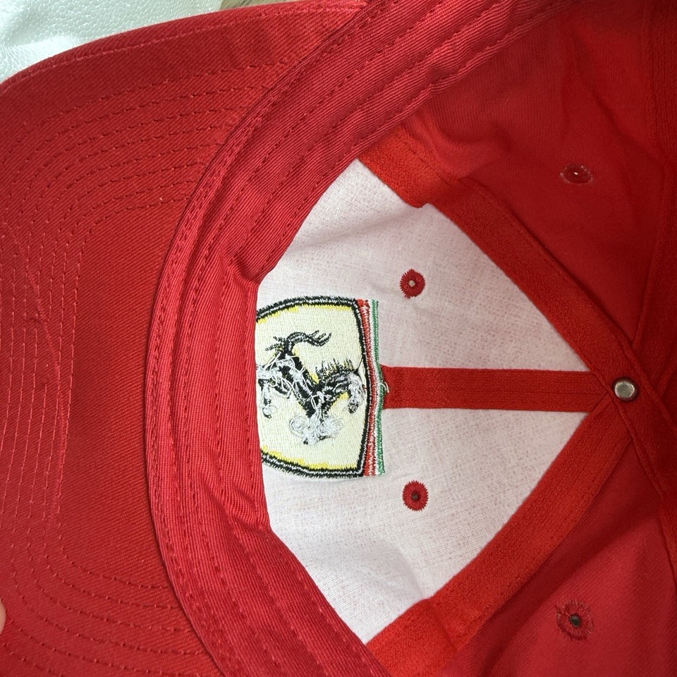 Vintage Ferrari SnapBack Hat Red Official Rossa Costa 90s Horse Logo ...