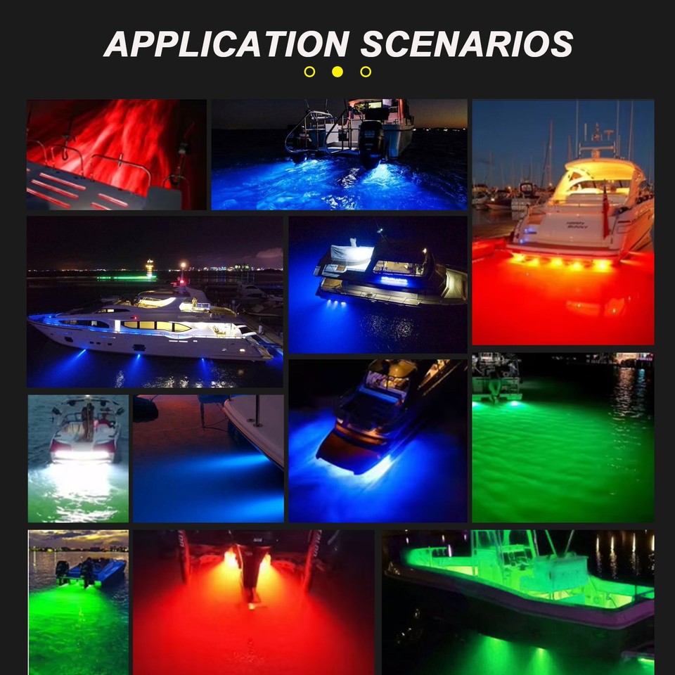 2X 30 LED Underwater Pontoon Marine Boat Transom Light Set of 2 ...