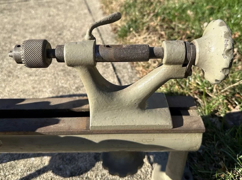Antique Goodell Pratt Small 18” Benchtop Metal Lathe Gunsmith Jeweler ...