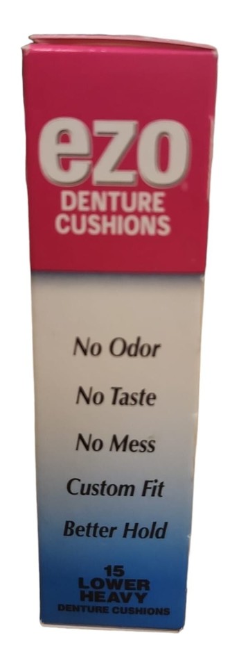 EZO Denture Cushions ONE BOX of 15 LOWER HEAVY NEW in Box/ VHTF ...