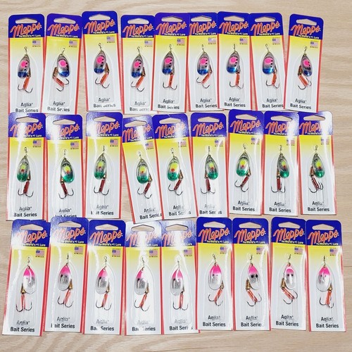 Huge Mepps Spinners Lot 1/4oz B3 MSE Aglia Bait Series Plain Treble ...