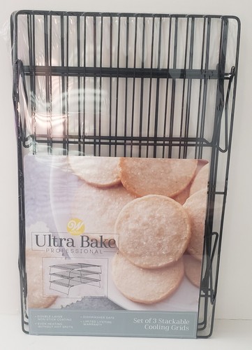 Wilton Ultra Bake Professional 3 Stackable Cooling Grid Black Racks 15. ...
