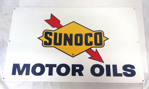 VINTAGE ADVERTISING SUNOCO GAS OIL NEAR MINT SIGN 566-Z | eBay