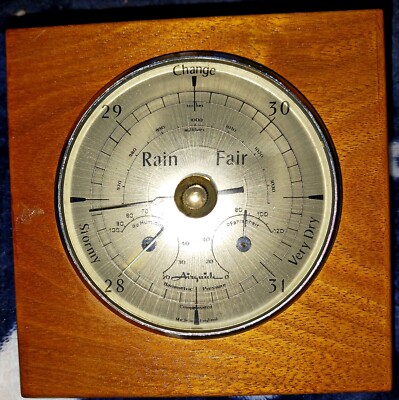AIRGUIDE DESKTOP BAROMETER MADE IN ENGLAND VINTAGE | eBay