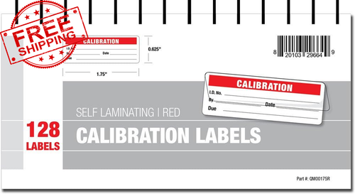 Calibration Labels - Self Laminating with Spiral Bound Cover (Red) | eBay