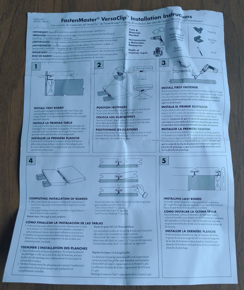 FastenMaster 360 Universal VersaClip Grooved Hidden Deck Fastener 280 ...