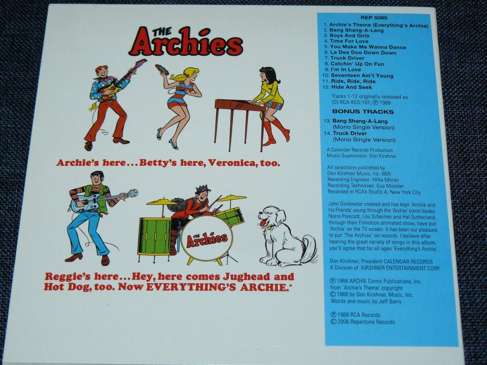THE ARCHIES: the archies! CD! REPERTOIRE Records REP 5085 2008 | eBay