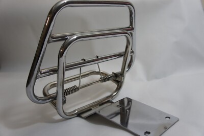 VESPA GS VBB LBC VLB PX T5 Polished Stainless Steel Rear Luggage Rack ...