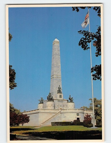 Postcard Lincoln's Tomb, Oak Ridge Cemetery, Springfield, Illinois, USA ...