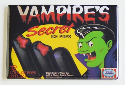 Vampire's Secret Ice Cream FRIDGE MAGNET sign popsicle halloween | eBay