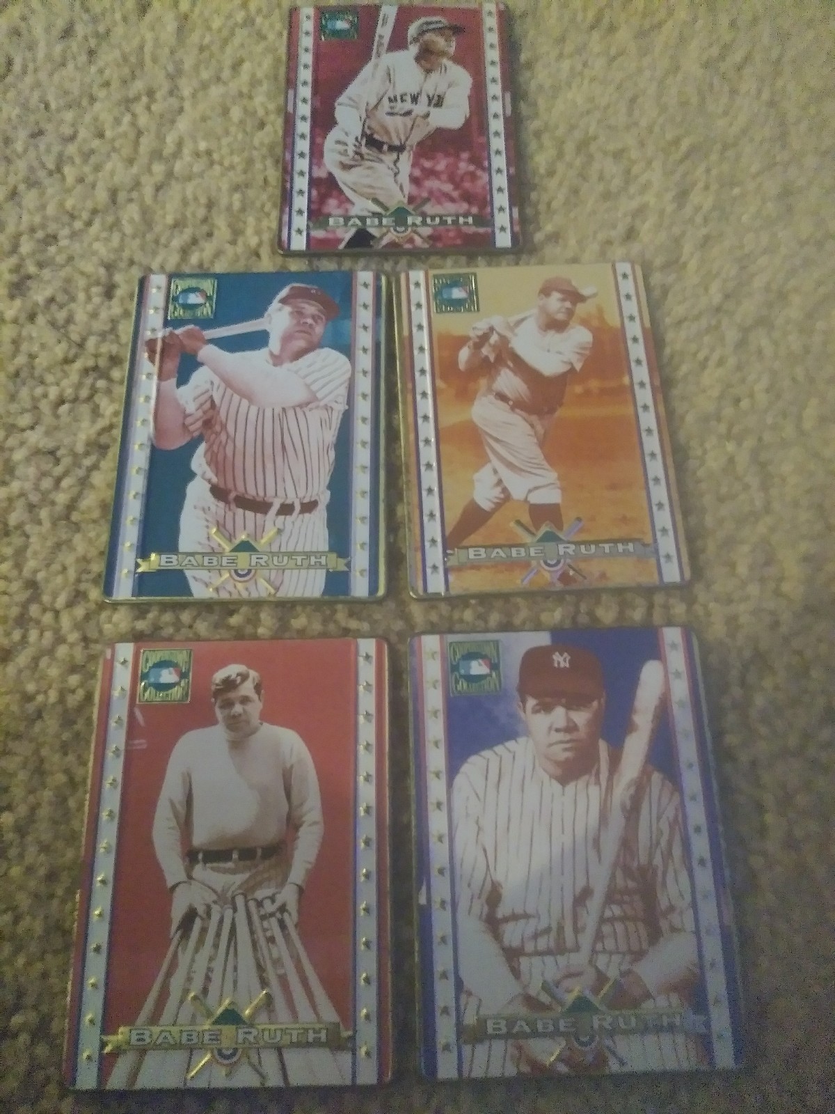 BABE RUTH 1996 METALLIC IMPRESSIONS METAL COLLECTOR 5 CARD TIN SET | eBay