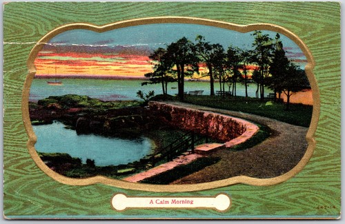 Coin Iowa IA, Calm Morning, 1911 Serene Sunrise by the Sea, Vintage ...