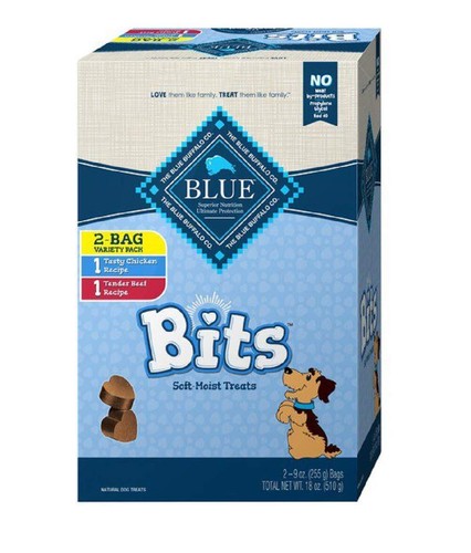 Blue Buffalo Blue Bits Natural Soft-Moist Training Dog Treats Variety ...