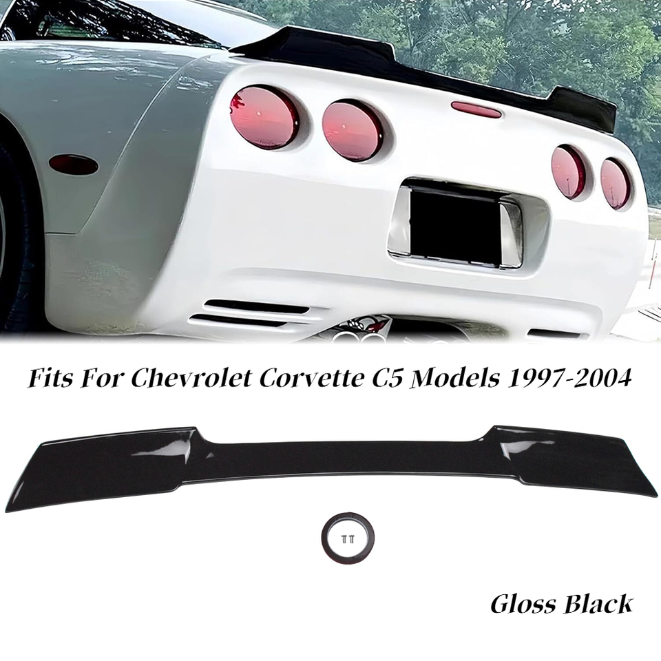 Gloss Black For 1997-2004 Corvette C5 Rear Trunk Spoiler Wing ZR1 ...