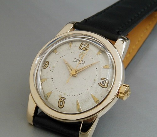 OMEGA GOLD CAPPED STEEL CASE BUMPER AUTOMATIC WELL SERVICED 1952 | eBay