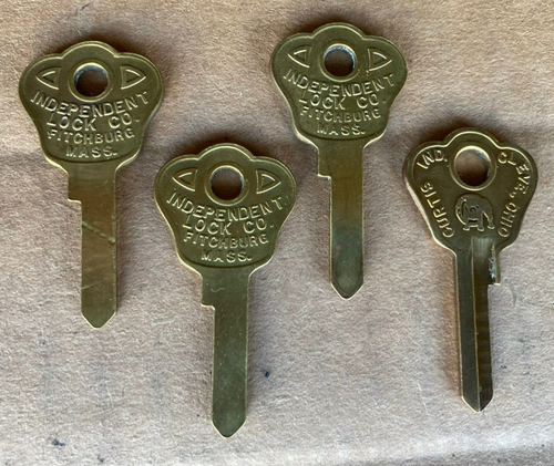 Vintage FORD Brass Keys 1940's Blank Set of 4 | eBay