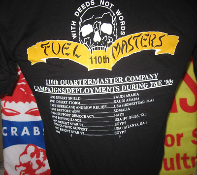 110th QUARTERMASTER COMPANY FUEL MASTERS vtg T Shirt NEW Men's Medium ...