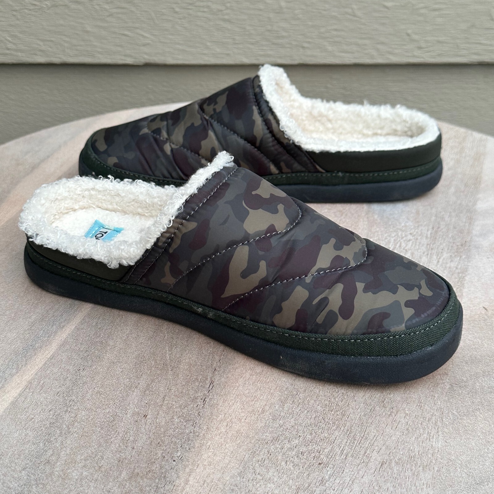 Toms Sage Womens Mules Size 6 Deep Forest Camouflage Matte Lined ...