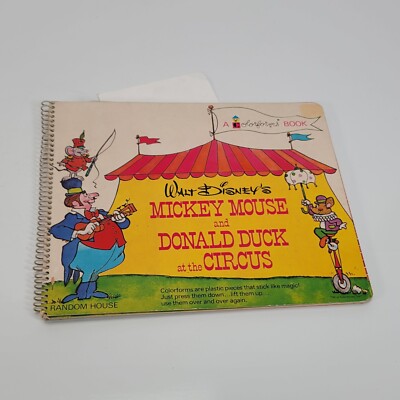 Vintage Mickey Mouse Donald Duck Circus Book Disney Colorforms | eBay