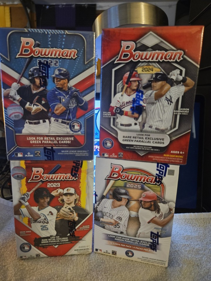 Bowman Blaster 4 Box Lot Sealed Boxes from 2022-25! Elly! Witt! Roman ...