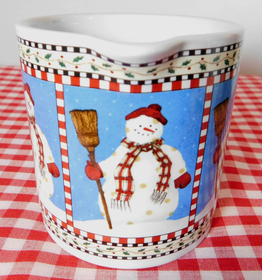 Debbie Mumm Cream Pitcher Snowman Pattern by Sakura 1998 | eBay