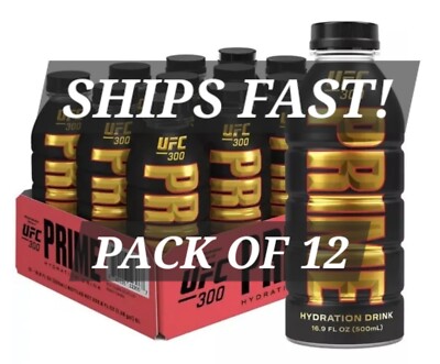 Prime UFC 300 Hydration Case Of 12 - 500ml Sealed Slab Limited Edition ...