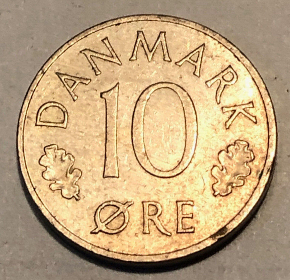 1973 Denmark 10 Ore WORLD COIN | eBay