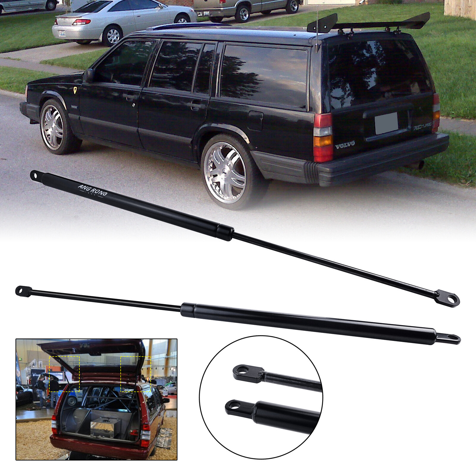 2x Tailgate Boot Trunk Gas Struts Supports For Volvo V90 740 745 940 ...