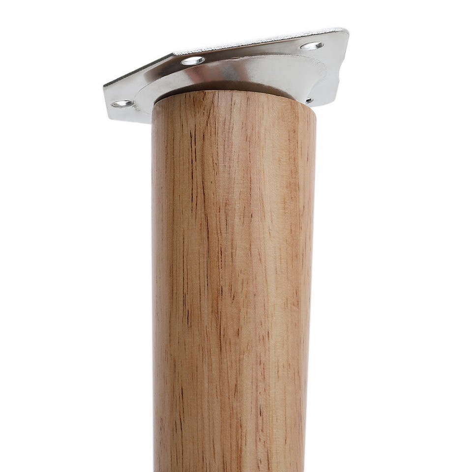 4Pcs Beech Wood Furniture Legs Table Stool Natural Round Tapered Feet ...