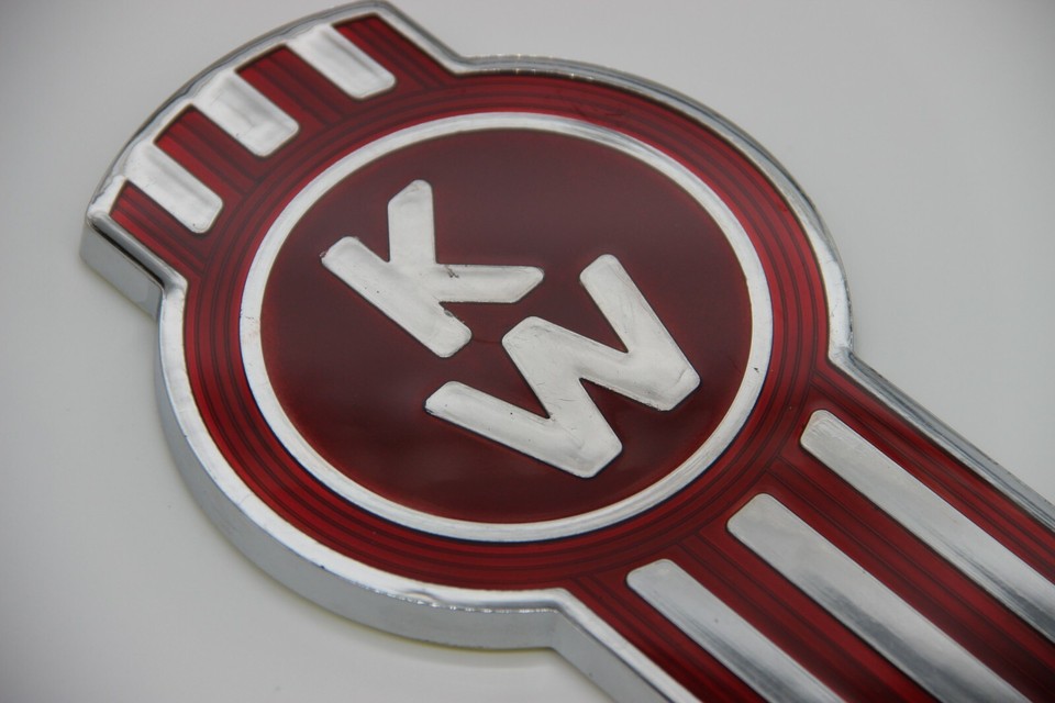 Fits Kenworth Bug Hood Grille Logo Emblem Badge Chrome Red | eBay