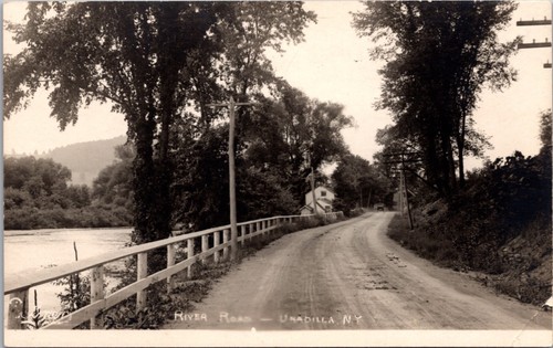 Real Photo Postcard River Road in Unadilla, New York | eBay