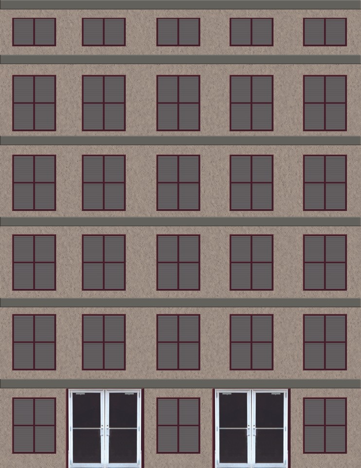 Background High-Rise Flat Front City Buildings for HO Scale Model Train ...