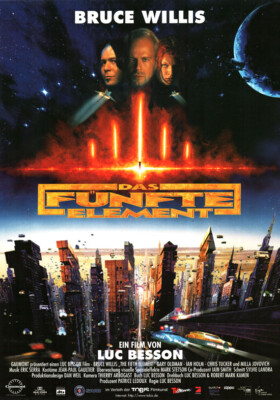 Das fünfte Element ORIGINAL A1 Kinoplakat gerollt Luc Besson / Bruce ...