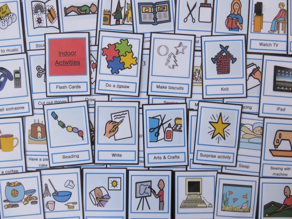 Indoor Activities Cards - Autism/Visual Aids/Non verbal/Early Yrs ...