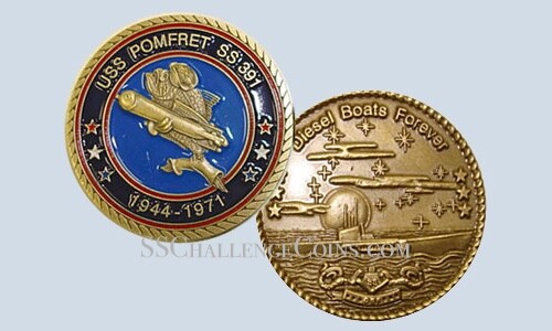 USS Pomfret SS 391 Submarine Coin Navy Sub DBF | eBay