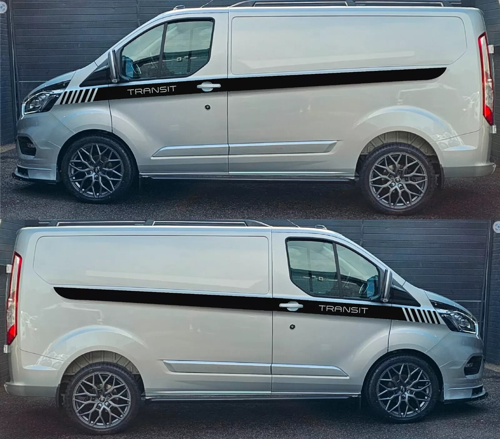 Ford Transit Custom Graphics Side Stripe Wing Decals Sport | eBay UK