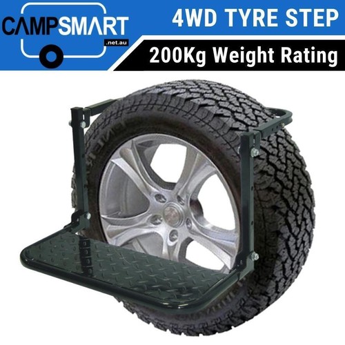 4WD Wheel Tyre Step Adjustable & Folding for Car 4x4 Camper Trailer ...