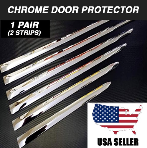 Chrome Side Molding Trim Car Door Protector 1 Pair (23.6") | eBay