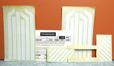 WALTHERS HO SCALE BURLINGTON NORTHERN PASS/DSL PASS DECALS # 219-80 ...